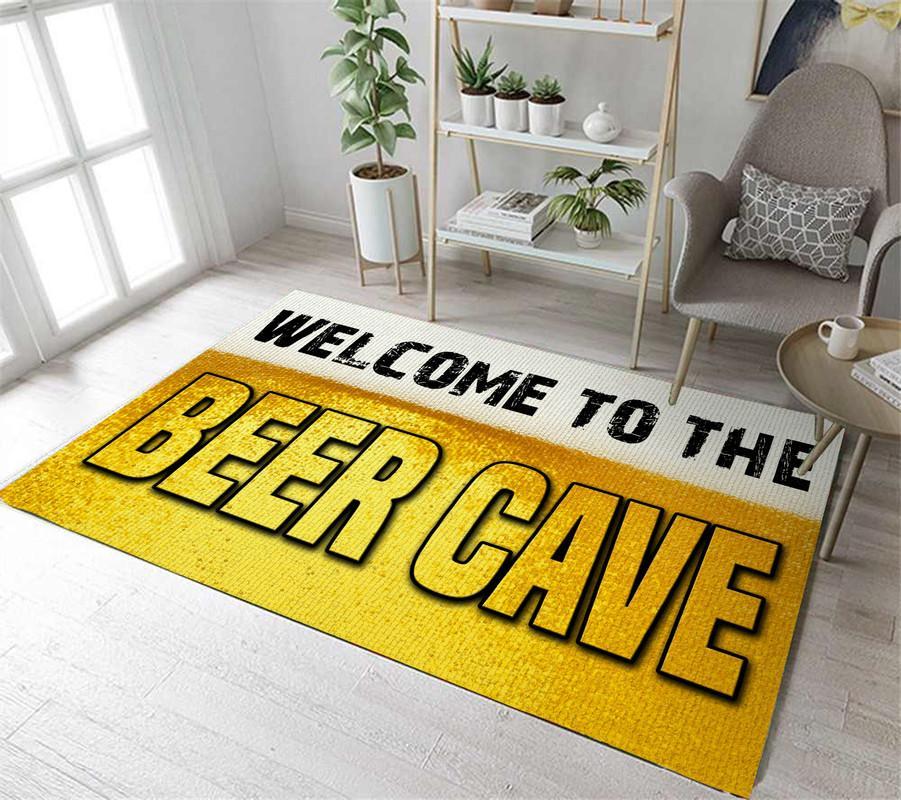 Welcome To Beer Cave Rug 06110 – Camellia Print