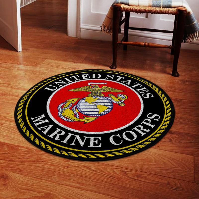 Usmc United State Marine Corps Living Room Round Mat Circle Rug 05151 ...