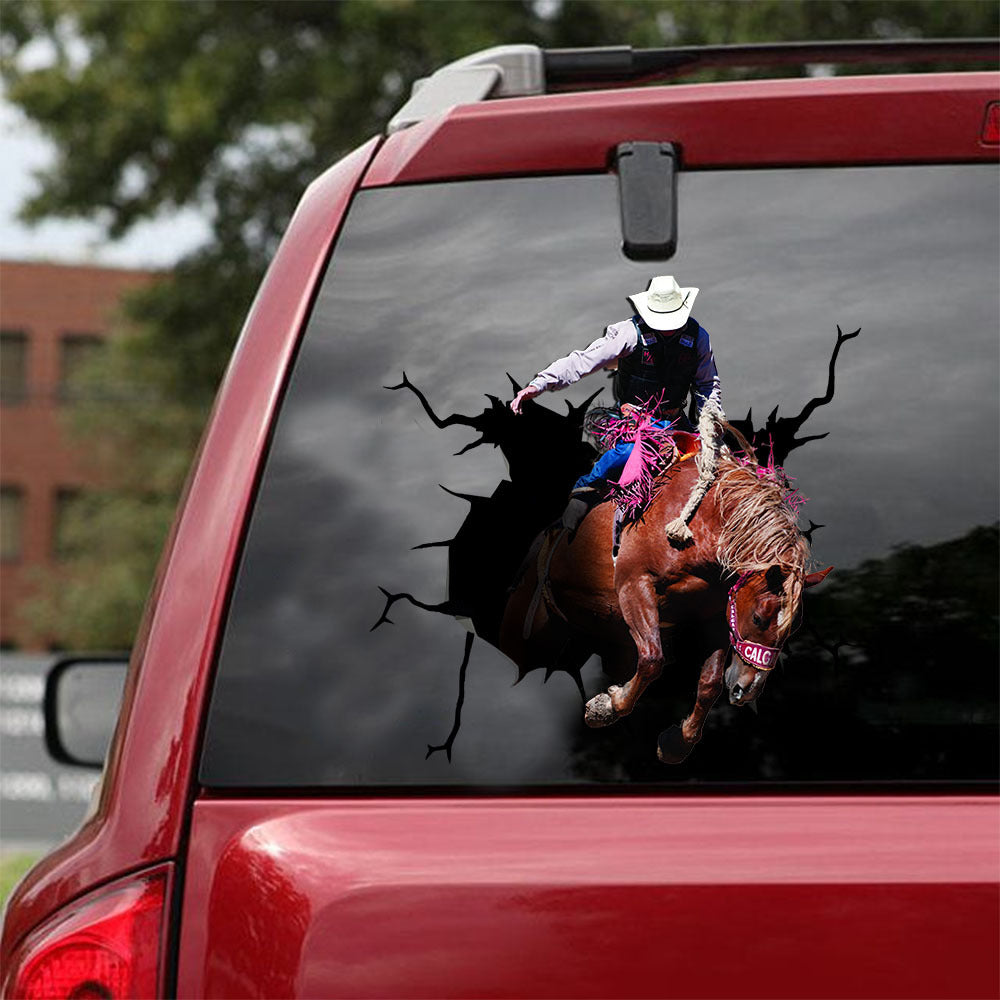 bareback bronc and saddle bronc riding sticker – Camellia Print