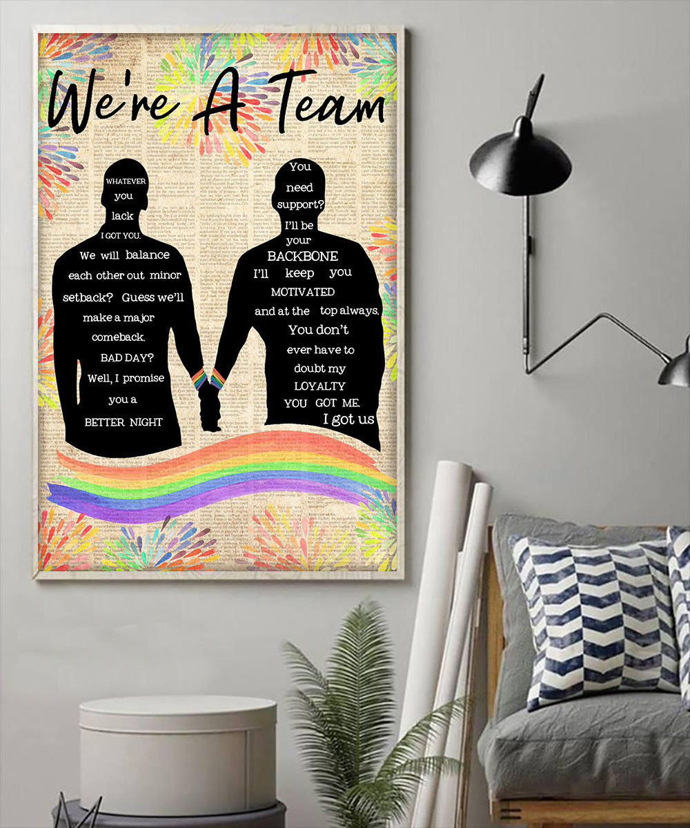 we're a team poster – Camellia Print